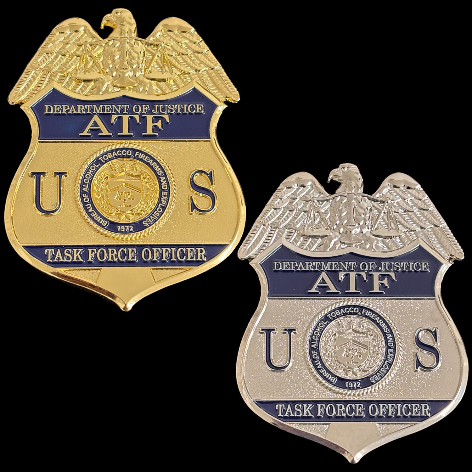 Set of ATF Special Agent and Task Force Officer Badge Replica Movie Pr ...