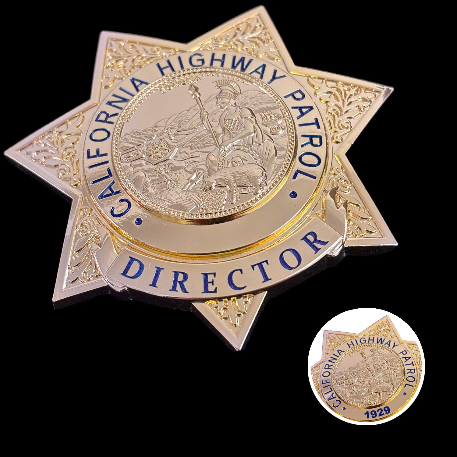 US CHP Director highway patrol Badge Replica Movie Props Customizable ...