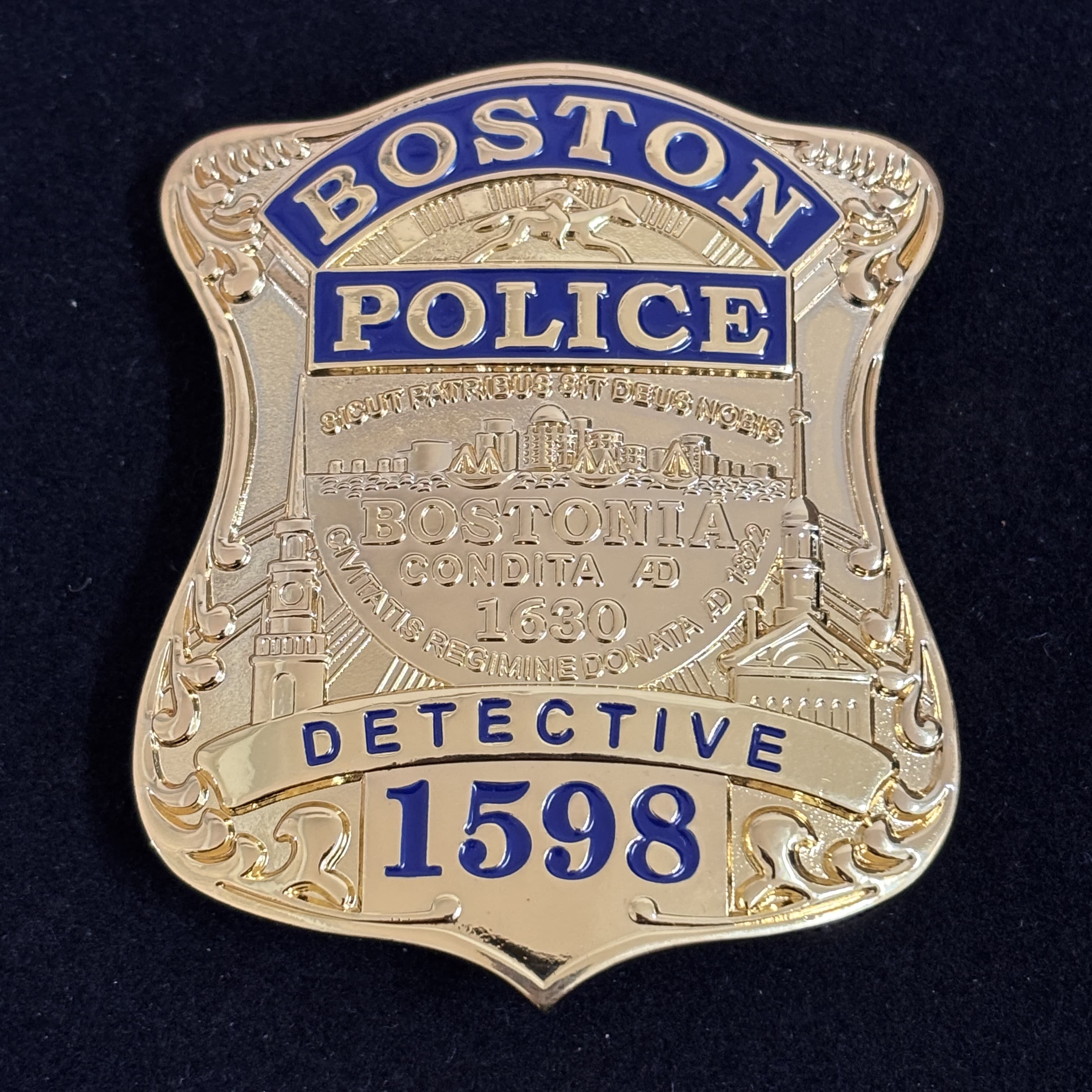 Boston Police Detective Badge Replica Movie Props With Number 1598 ...