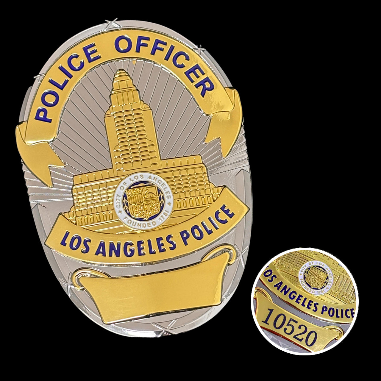 LAPD Los Angeles Police Office Badge Customizable Number – TriumphBadges