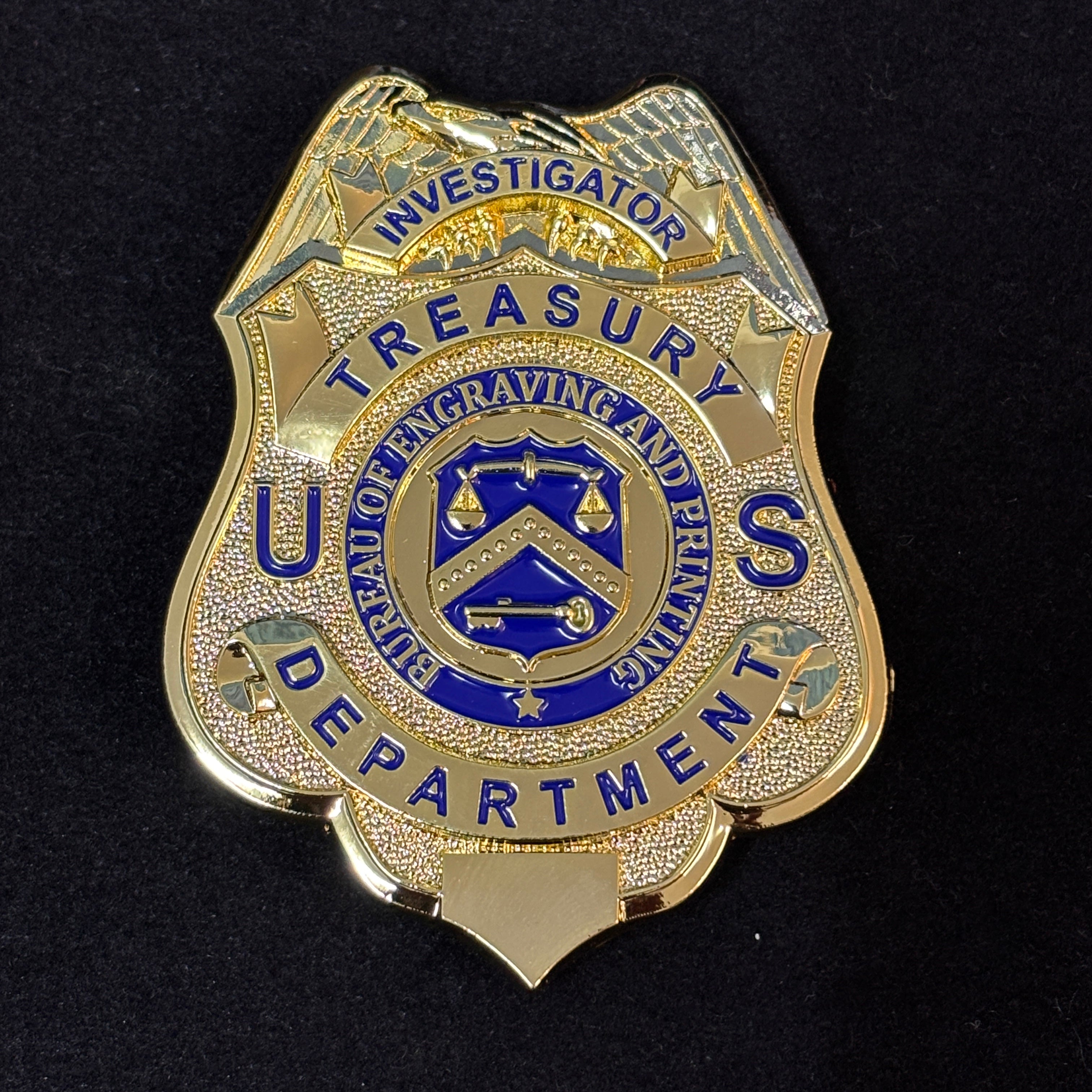 US Investigator Treasury Department Badge Customizable Number ...