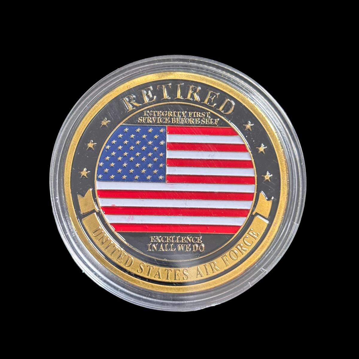 UNITED STATES AIR FORCE RETIRED Challenge Coin – TriumphBadges