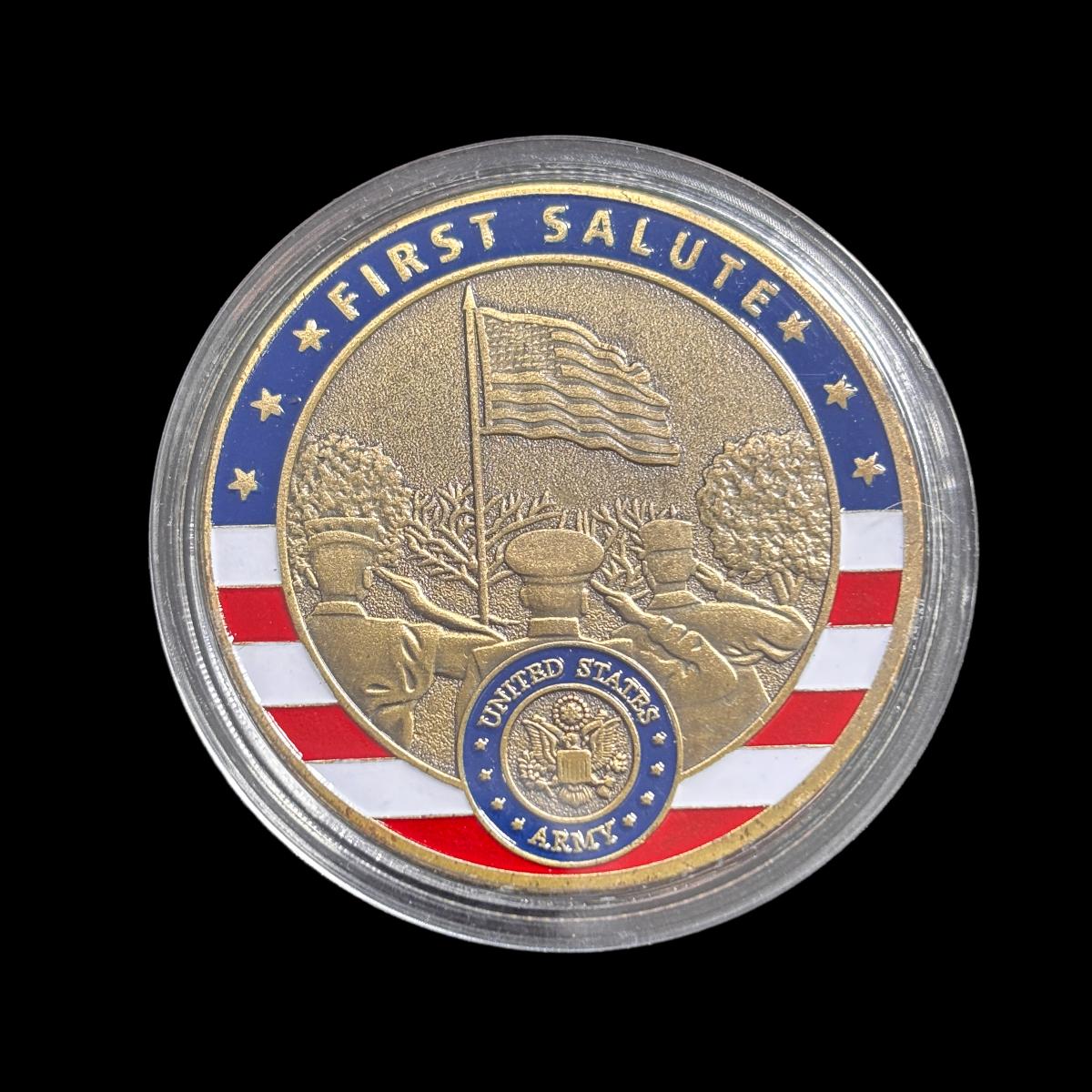 FIRST SALUTE OATH OF OFFICE Challenge Coin – TriumphBadges