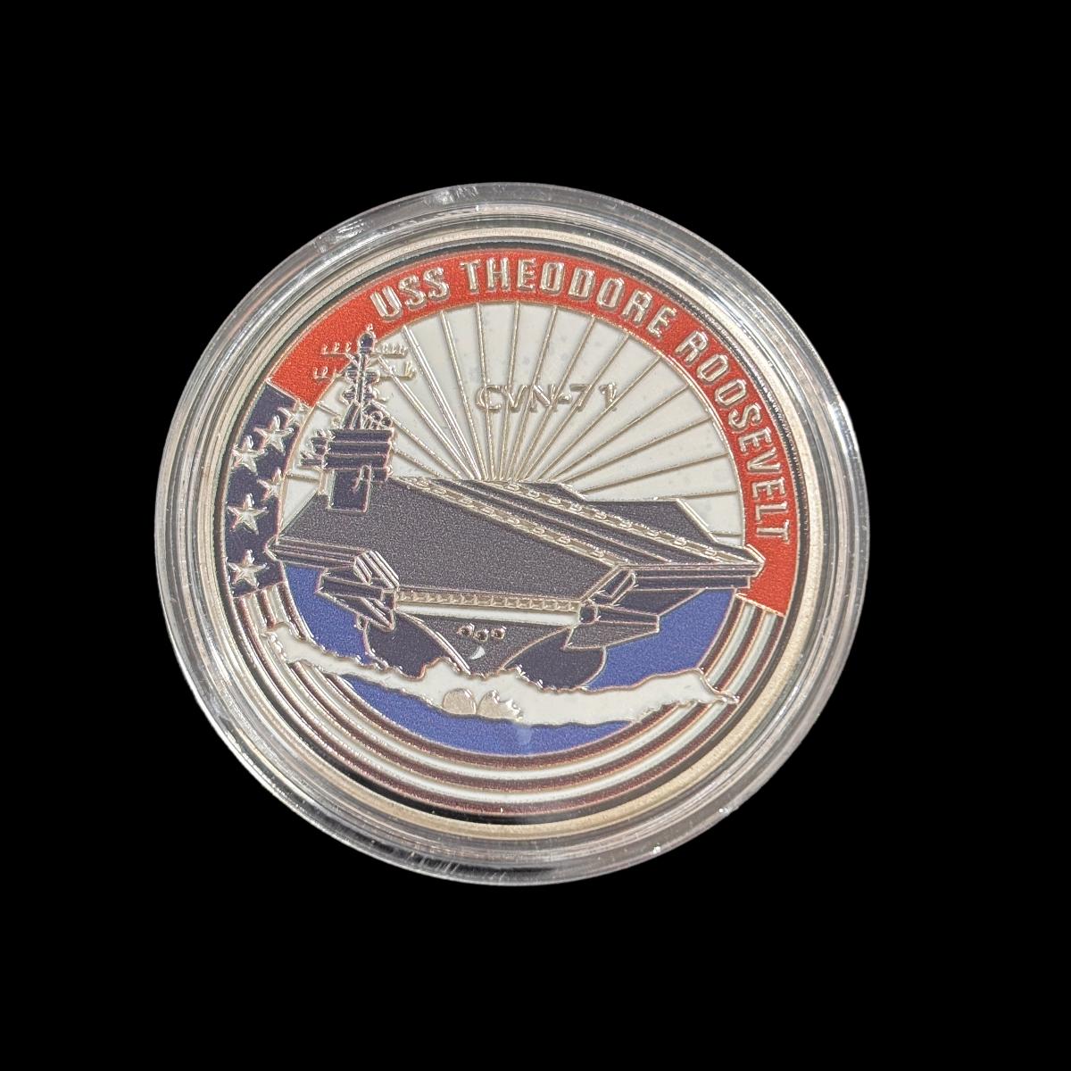 U.S. DEPT. OF THE NAVY USS THEODORE ROOSEVELT Challenge Coin ...