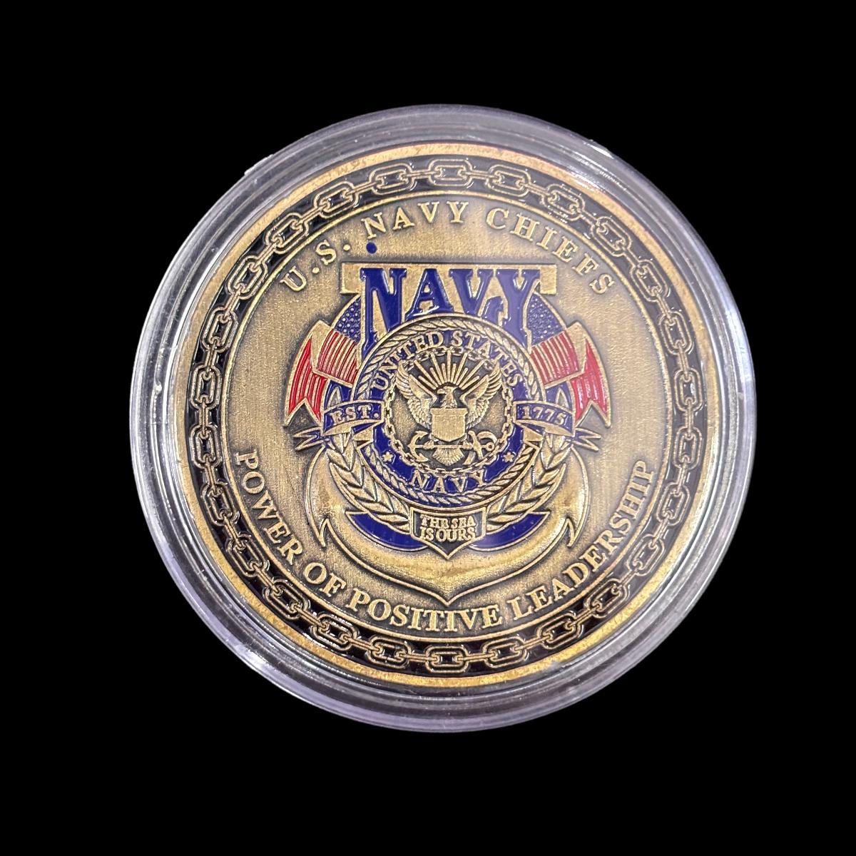 U.S. NAVY CHIEFS POWER OF POSITIVE LEADERSHIP Challenge Coin ...