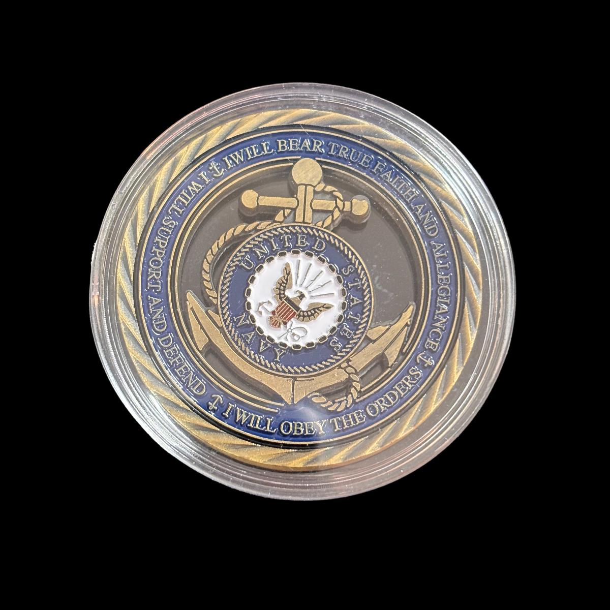 U.S. NAVY HONOR COURAGE COMMITMENT Challenge Coin – TriumphBadges