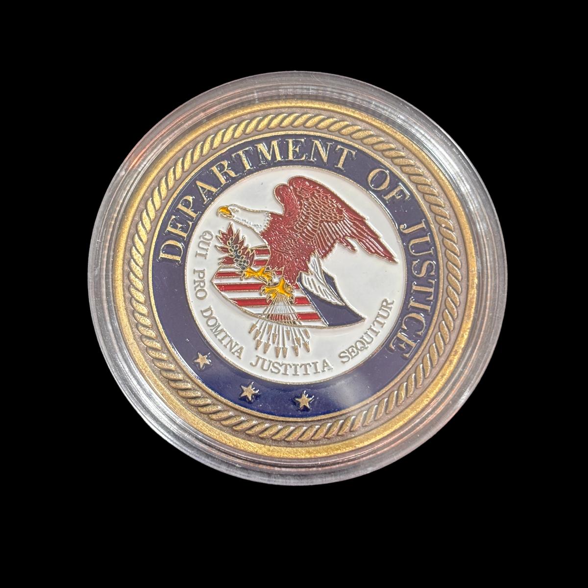 DEPT. OF JUSTICE Challenge Coin – TriumphBadges