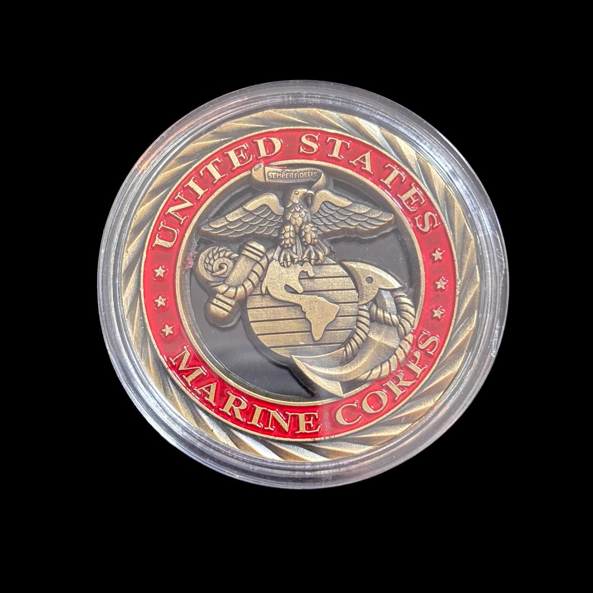 US MARINE CORPS HONOR COURAGE COMMITMENT Challenge Coin – TriumphBadges