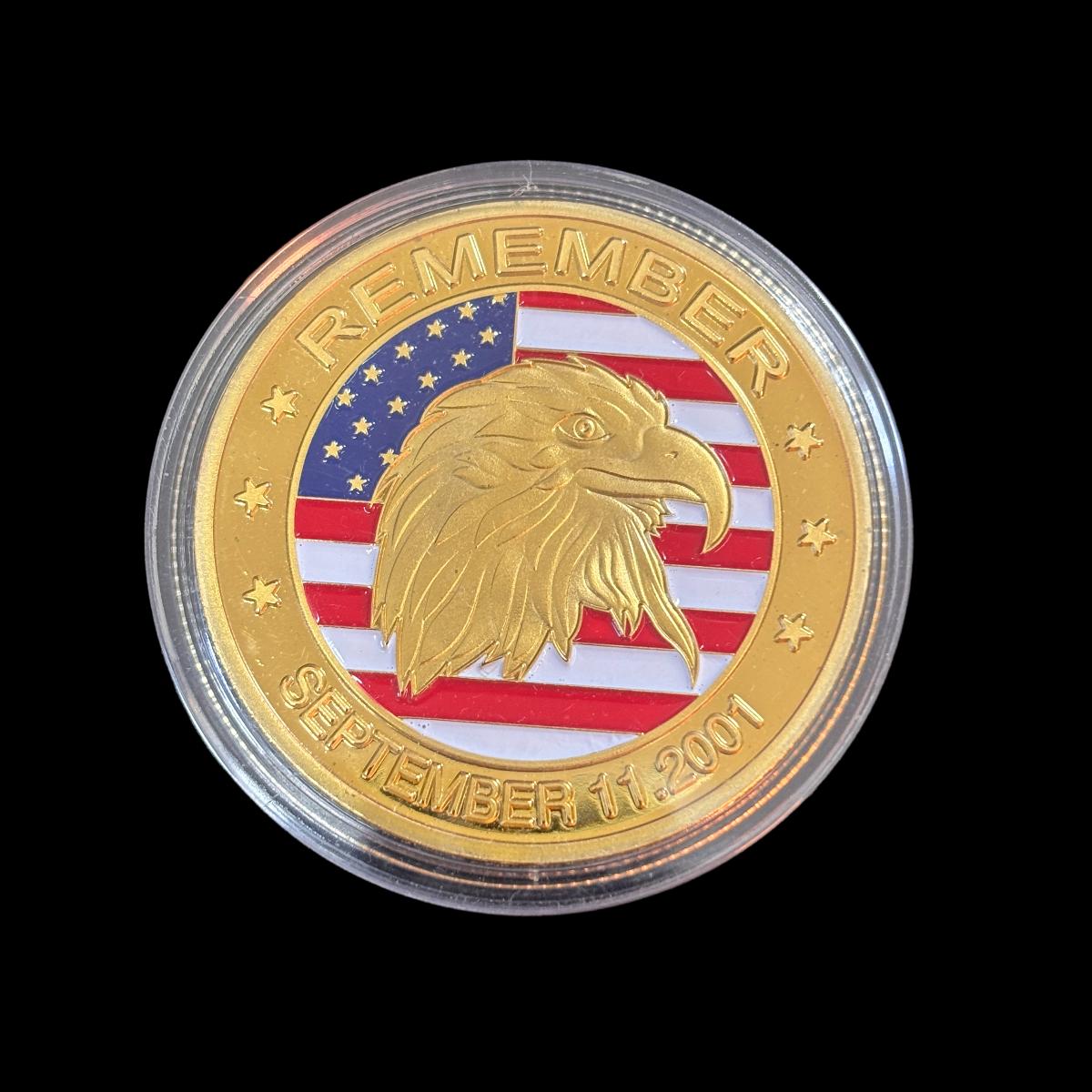 REMEMBER SEPTEMBER 11. 2001 UNITED WE STAND Challenge Coin – TriumphBadges