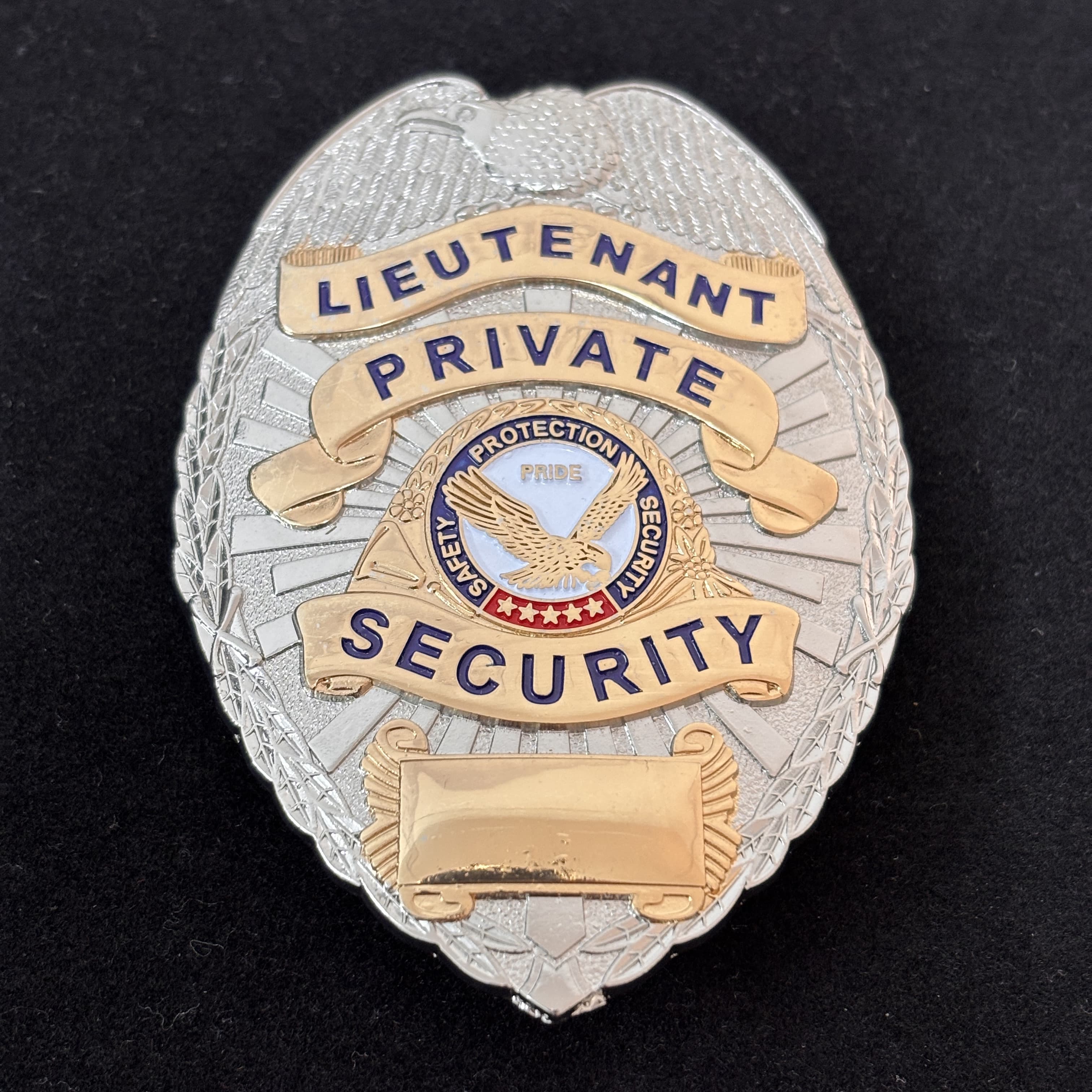 Safety Protection Security Pride LIEUTENANT PRIVATE SECURITY Badge Rep ...